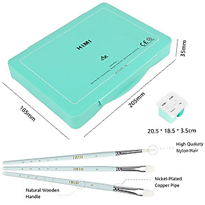 HIMI Twin Cup Jelly Gouache Paint Set, 48 Colors x 12ml/0.4oz with 3 Brushes & a Palette, Non-Toxic, Jelly Guache Paint for Canvas and Watercolor Paper - Perfect for Beginners, Students, Artists