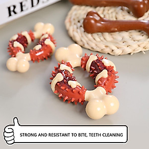 Ozeau Bone Dog Chew Toy Ergonomic Power Chew Dog Improves Dental Hygiene for Aggressive Chewers Pets