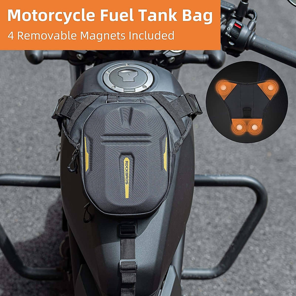 ROCKBROS Drop Leg Bag 3 IN 1 Motorcycle Waist Pack Thigh Bag Magnetic Motorcycle Tank Bag Muti-functions Leg Pouch for Men Womenfor Cycling Hiking Running Camping Travel 10L Black