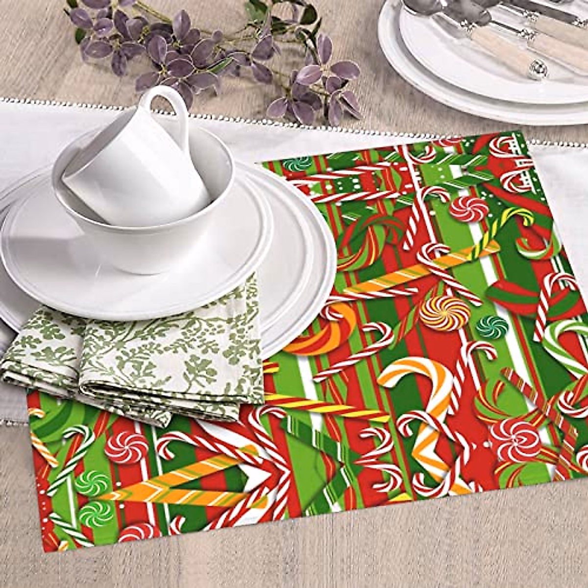 Merry Christmas Printed Drying Mat For Kitchen Ultra Absorbent Microfiber Dishes Drainer Mats Non-Slip Silicone Quick Dry Pad - 18 X 16inch