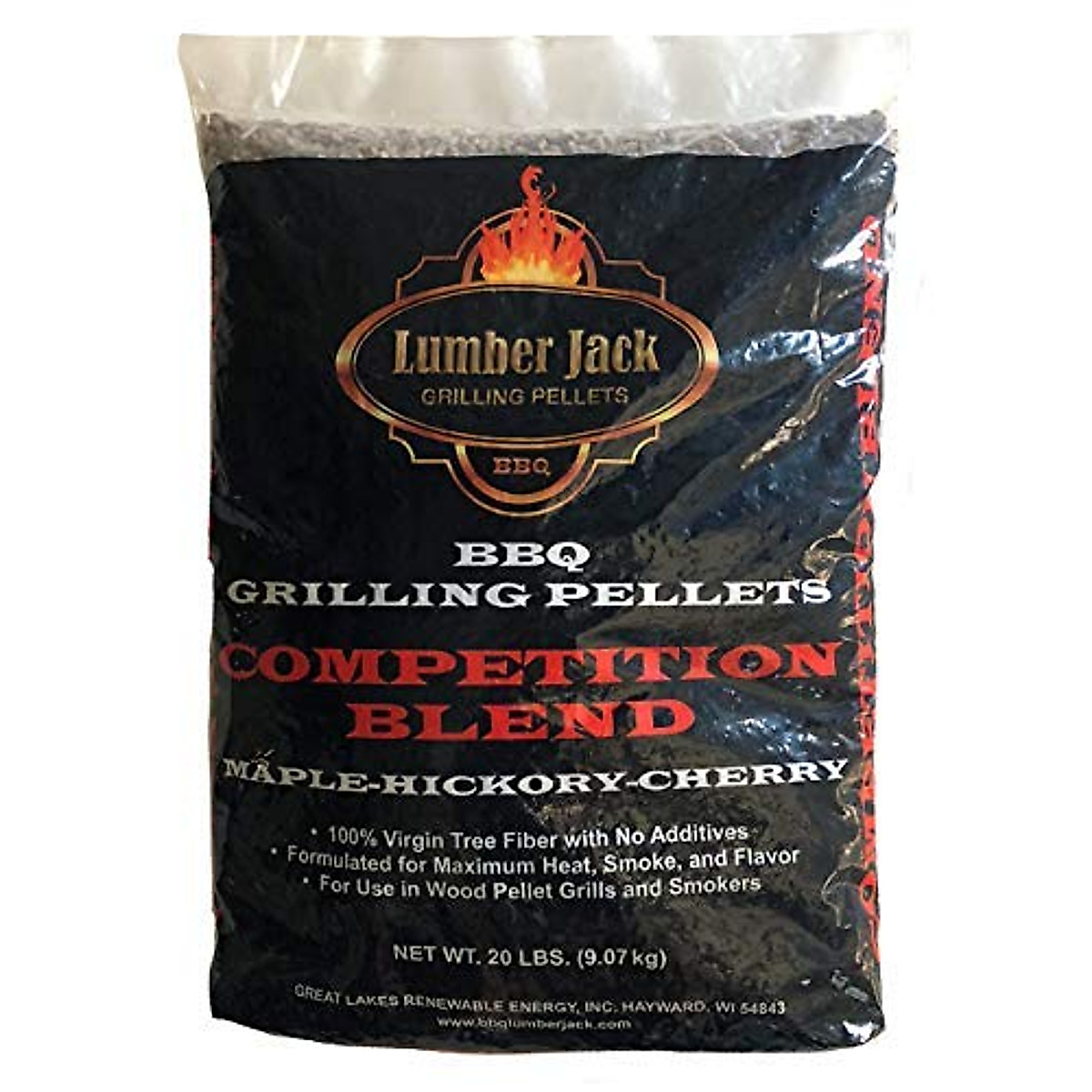 Lumber Jack Competition Blend Maple-Hickory-Cherry BBQ Grilling Pellets – 20 lbs.