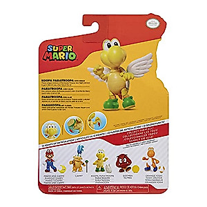 Super Mario Action Figure 4 Inch Green para Koopa Troopa Collectible Toy with Wings Accessory
