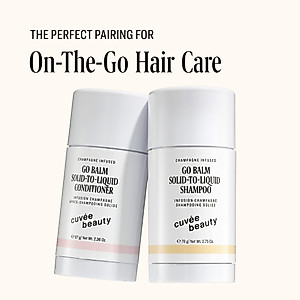 CUVÉE BEAUTY GoBalm Conditioner - 2.36 oz - Solid-to-Liquid Conditioner - Hydrates & Moisturizes Hair - Leak Free, TSA Approved
