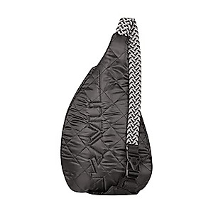 KAVU Original Rope Puff Diamond Quilted Mini Sling Pack - Black