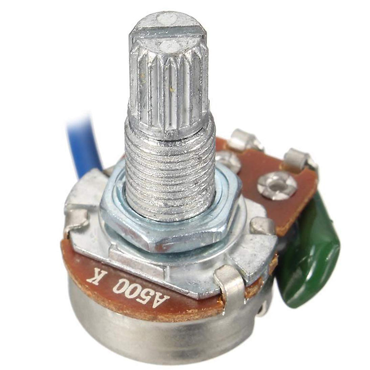 Prewired Wiring Harness Kit Compatible for LP Electric Guitar, 2T2V 500K Pots 3-position Toggle Switch with Jack for Dual Humbucker Gibson Les Pual Style Guitar Electronics Replacements, White Cap