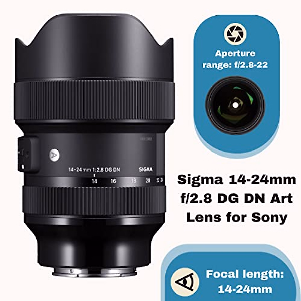 Sigma 14-24mm f/2.8 DG DN Art Lens for Sony E-Mount with 1TB Hard Drive and 64GB SD Card Bundle (3 Items)