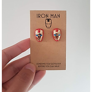 Superhero Cufflinks Wedding/Birthday Set of 5: Iron Man Spiderman Captain America Thor Hulk Marvel Collection