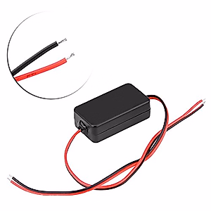 Qiilu 12V DC Car Rearview Camera Power Relay Capacitor Filter Rectifier