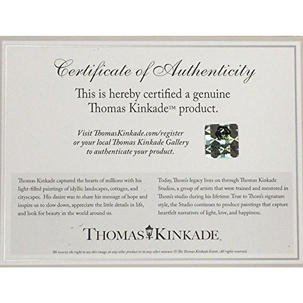 Thomas Kinkade Reflections of Faith 14" x 14" Gallery Wrapped Canvas Art | Frameless Room Wall Art | Certificate of Authenticity Included