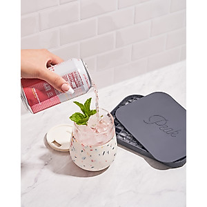 W&P Pebble Ice Tray, Makes 100+ Mini Ice Cubes, Dishwasher Safe, BPA Free, Easy Release Silicone Tray with Protective Lid for Mojitos, Mint Juleps and Iced Tea, 7x5x.5