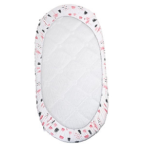 GROWA Universal Bassinet Sheets for Boys and Girls, 100% Breathable Cotton Sheet Set of 3 Pieces, Suitable for Most Bassinet Pads/mattresses, Such as Halo, Chicco Lullago, etc.