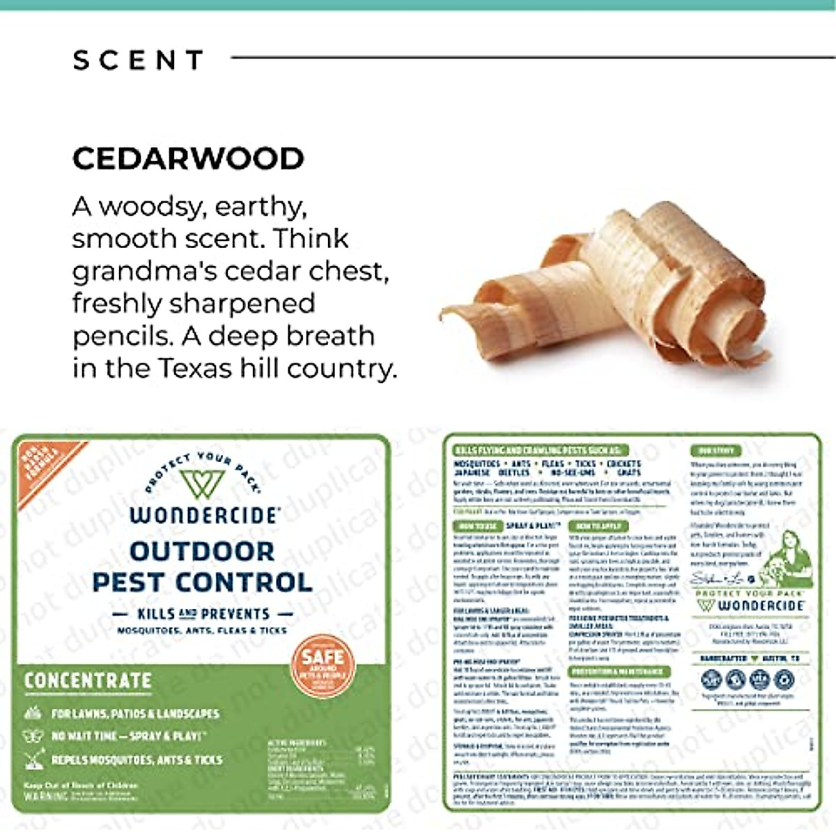 Wondercide - EcoTreat Outdoor Pest Control Spray Concentrate with Natural Essential Oils - Mosquito, Ant, Roach, and Insect Killer, Treatment, and Repellent - Safe for Pets, Plants, Kids - 16 oz