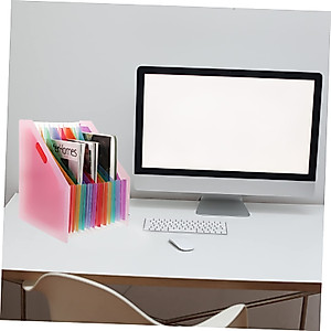 VILLCASE Vertical Accordion File Organizer Large Capacity Store Files Letters Photos Stylish and Simple Office Storage Folder