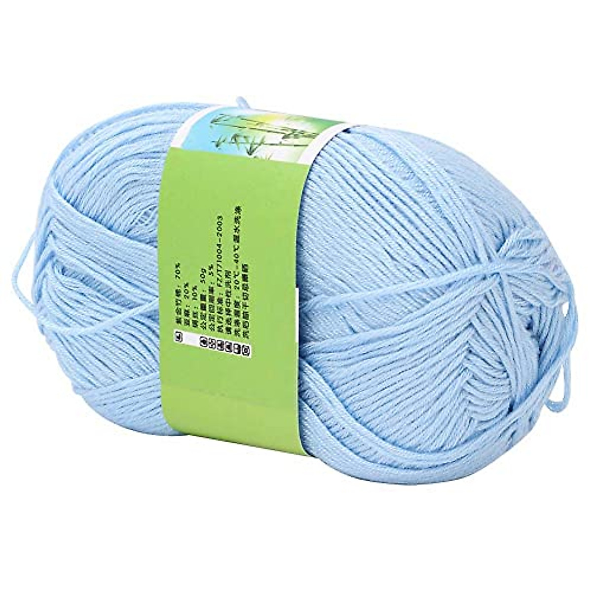 Jeanoko Popular Medium-Fine Bamboo Charcoal Line Cotton Woven Sweater Scarf Yarn with a Crochet for Knitting Crocheted Work(Sky Blue) Yarn