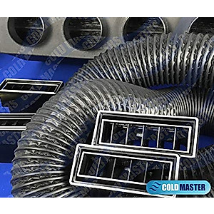A/C KIT UNIVERSAL UNDER DASH EVAPORATOR HD KIT AIR CONDITIONER 12V 450A-000LR-C CHROME RECTANGULAR LOUVERS