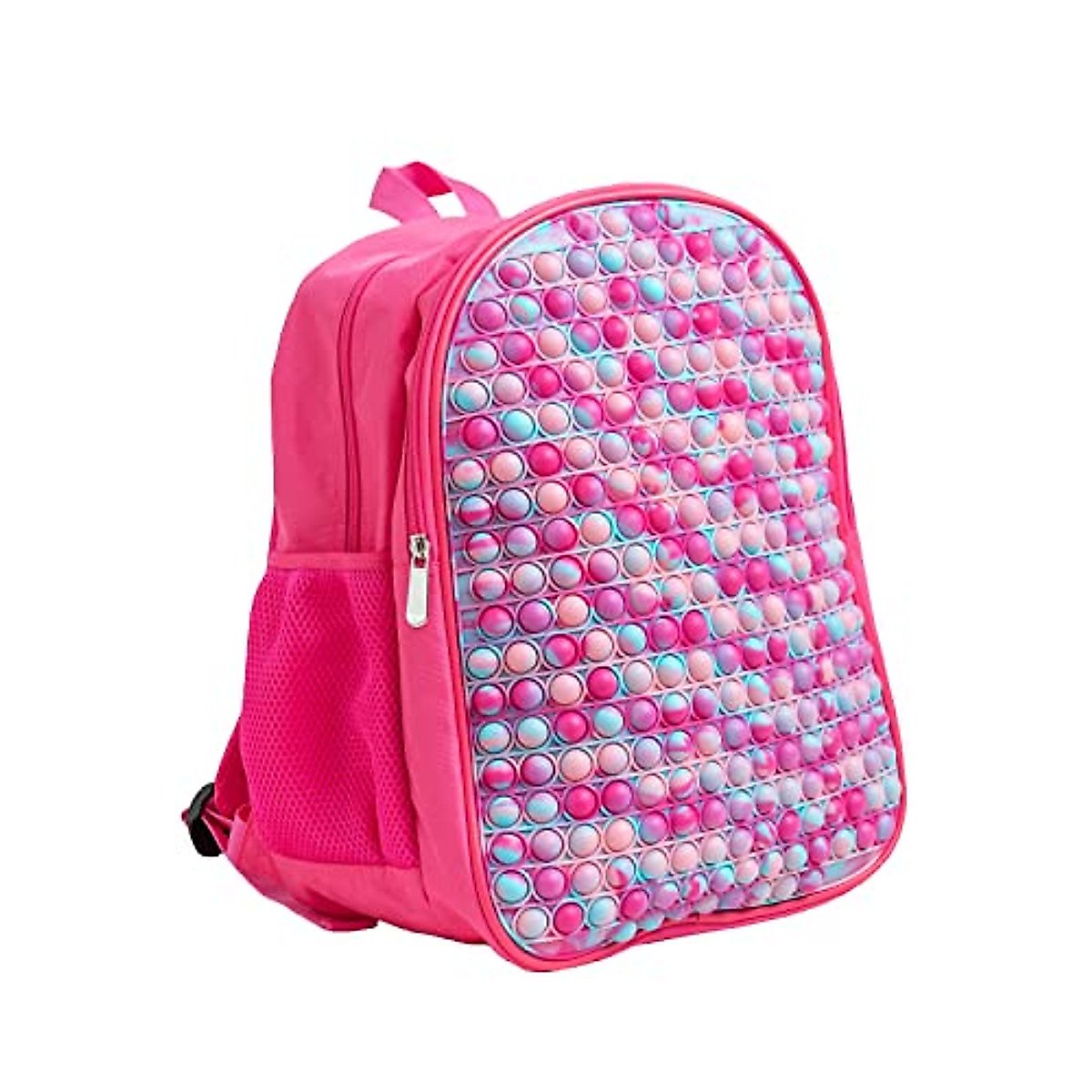 WPNAKS Pop Backpack, Fidget Pop-On-It Backpack for Kids Girls Boys, Silicone Waterproof Backpack School Book Bags (A)