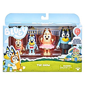 Bluey - The Show - 4-Pack, Bingo, Chilli & Bandit 2.5-3 inch Figures