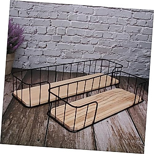 CAXUSD 2pcs Bathroom Storage Mounted Storage Shelf Home Storage Rack Bookshelf for Office Storage Stand Wall Mounted Shelves for Storage Floating Bookshelves Hanging Wall Wooden