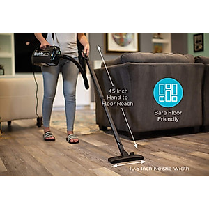 Simplicity Vacuums Handheld Canister Vacuum with Carry Strap for Hard Floors and Rugs, Car Detailing Vacuum Cleaner, S100