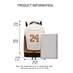 Ikh Unisex Basketball Backpack Large Capacity Sports Backpacks Lightweight Travel Bags K1-One Size