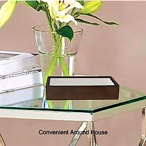 Kitchen Noble Bamboo Guest Towel Holder In Dark Walnut (9.75''x 5.50''x 2'') – Bathroom Napkin Tray – Organizer Box - For Desk, Bathroom, Dining Table, Kitchen Counter & Drawers (KN082522)