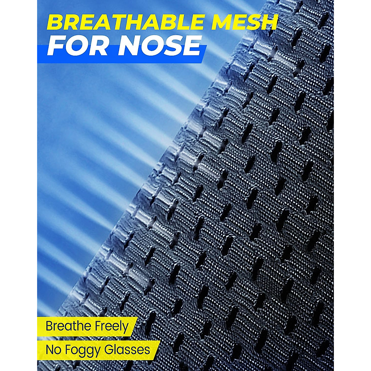 Balaclava Face Mask with Glasses Holes for Men Women Summer Cooling Shiesty Mask Sun UV Protection for Motorcycle Ski Work Black