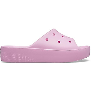 Crocs Women's Classic Slide | Platform Sandals, Flamingo, 9
