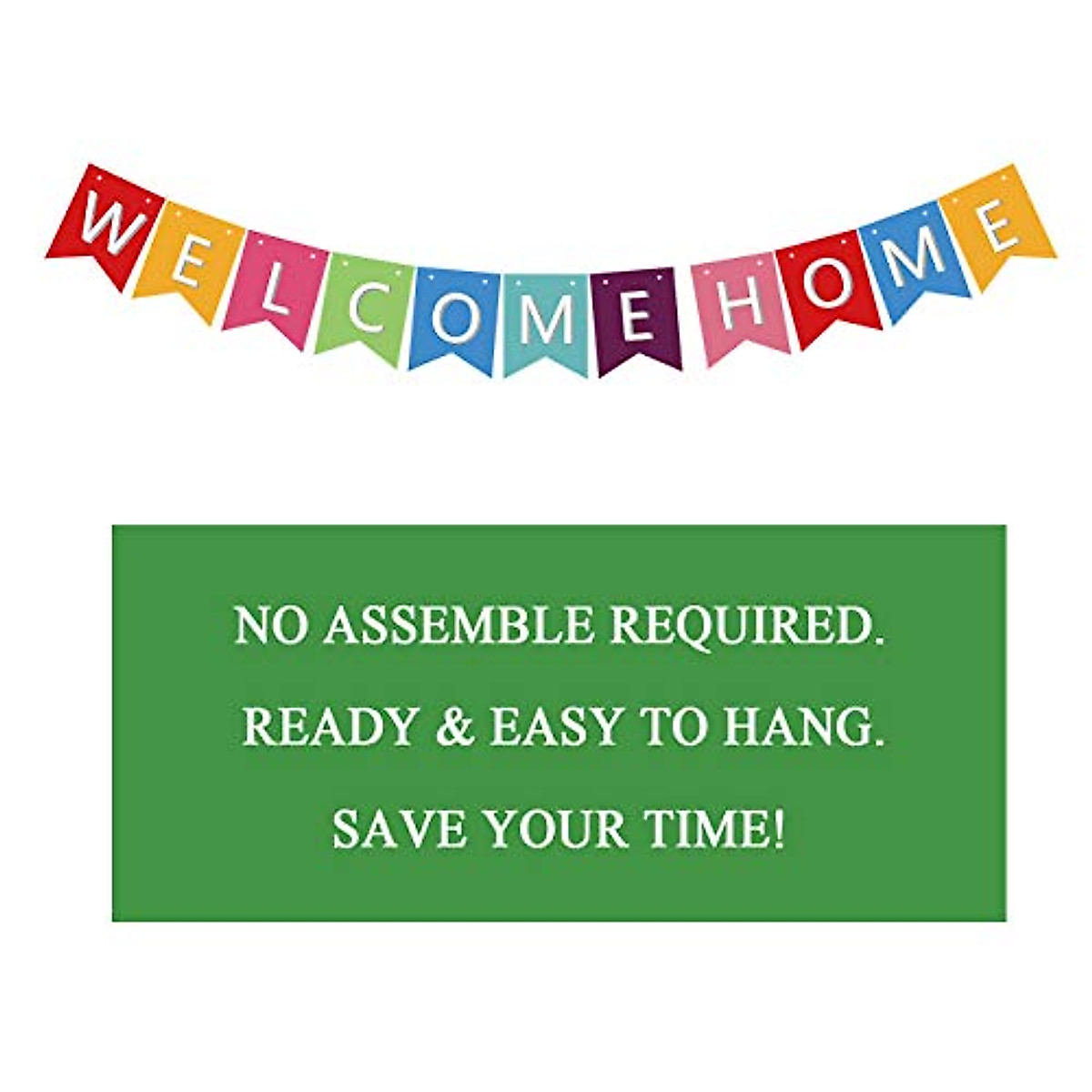 Welcome Home Banner - Colorful, Reusable & Easy to Hang