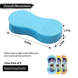 Harrison Howard ShineWell 3PCS Horse Groomer Sponges Dry & Wet Use Horse Massager Grooming Brush-away Mud Dirt Sweat Marking