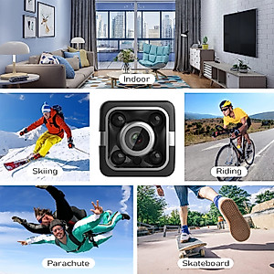 Mini Spy Camera with 32GB Micro SD Card Hidden Camera with Night Vision and Audio Motion Detection Small Nanny Camera for Home Security No WiFi