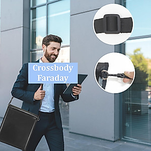 Large Faraday Bags with Purse Strap, 15''x10'' Faraday Cage, Waterproof & Fireproof Faraday Bag , Anti-Tracking Faraday Key Fob Protector, Faraday Bags for Phones & Tablets, RFID Signal Blocker Bag