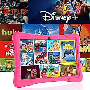 NORTH BISON Kids Tablet, 10 inch Tablet for Kids 64GB ROM+512GB Expand Android Tablets, Tablet APP Preinstalled & Parent Control Kids-Pink