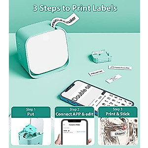 Vixic M960 Label Makers - Bluetooth Mini Label Maker Machine with Tape - Portable Handheld Label Printer,Easy to Use Smartphone Labeler for Home School Small Business Office Organizing, Rechargeable