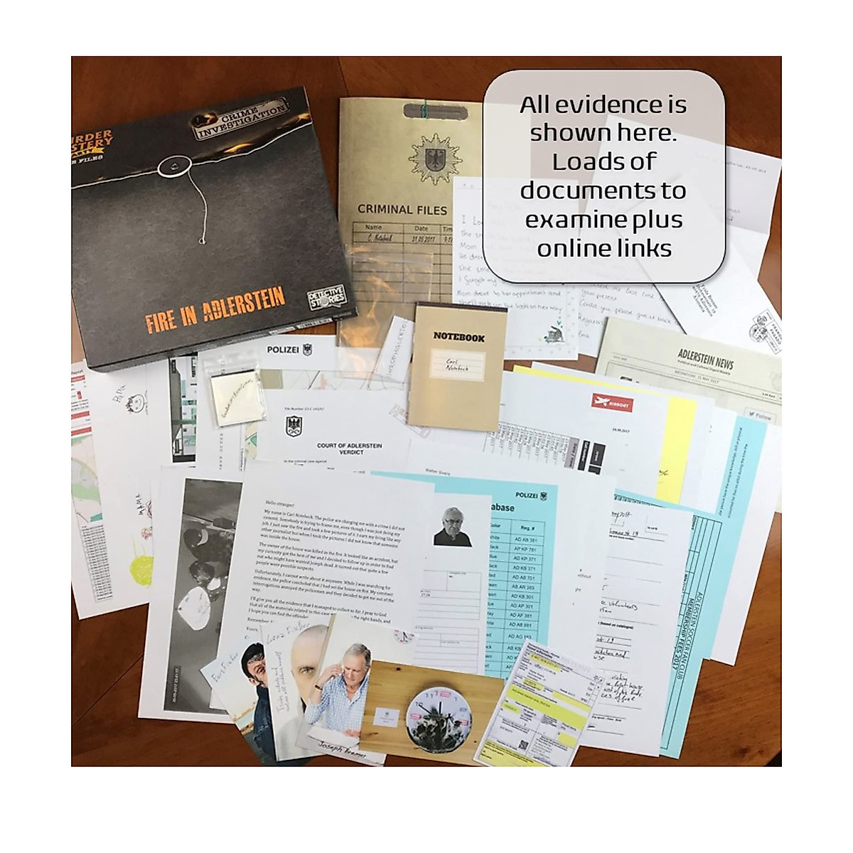 Murder Mystery Party Case Files: Fire in Adlerstein for 1 or More Players Ages 14 and Up