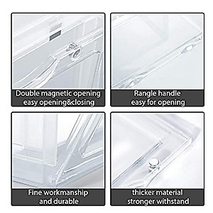 elysolpluv Stackable Shoe Box with Large Capacity, Easy Assembly, and Semi-Transparent Design