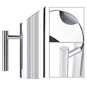 Stainless Steel Water Pitcher, Iced Tea Pitcher Juice Pitcher Teapot with Handle Cold and Hot, for Homemade Drinks Iced Tea Wine Coffee Milk Home Hotel Serving Tool(2L)