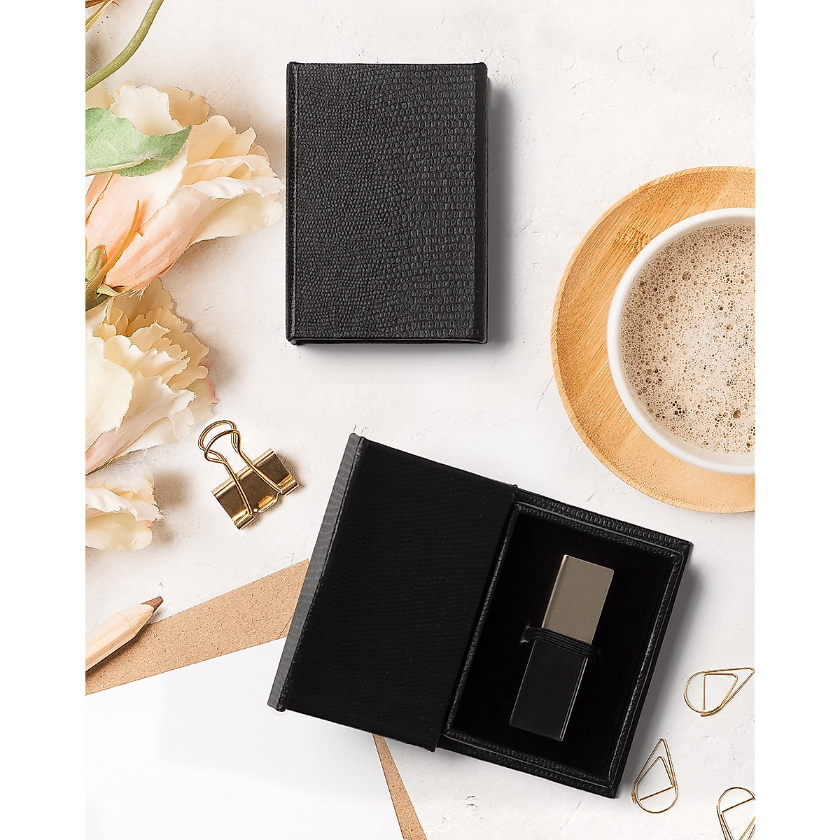 Basic Black Flash Drive Box - Pack of 12