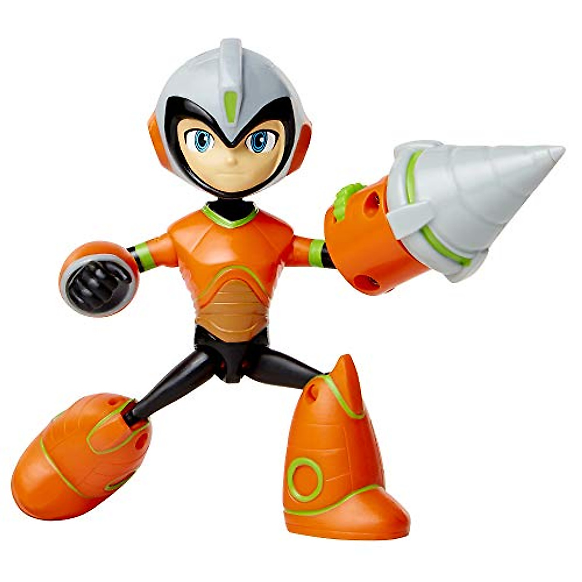 Megaman Fully Charged – Deluxe Drill Man Schematics Articulated Action Figure with Spinning Drill and Break-Apart Boulder Accessory! Based on the new show!