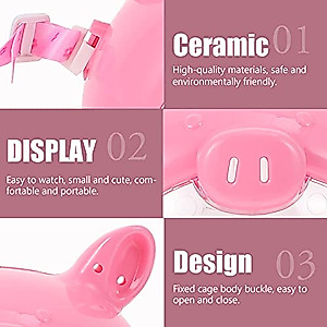 balacoo Pet Hamster Carrier Cage Portable Hamster Cage Mouse Carrier for African Miniature Rabbit Chinchilla Squirrel Pink