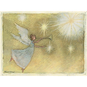 LANG "Golden Angel", Classic Christmas Cards, Artwork by Susan Winget" - 12 cards, 13 envelopes - 4.5" x 6"
