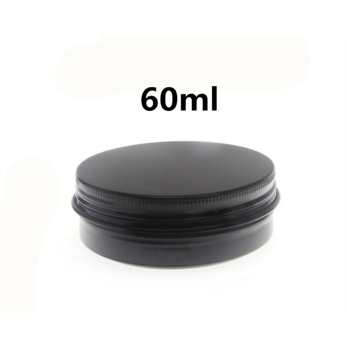 2 oz.Tins Black Aluminum Metal Tin Round Screw Top Lid Containers Jars Metal Storage Tin Jars for Lip Balm DIY Cosmetics Salves,2 Ounce/60 ML,12 Pack