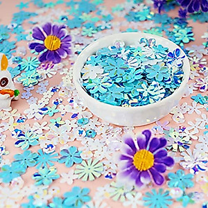 1200 Pieces Hippie Confetti Paper Peace Daisy Flower for Hippie Party Craft Home Table Confetti Decoration Baby Shower Birthday Hippie Groovy Party Decorations