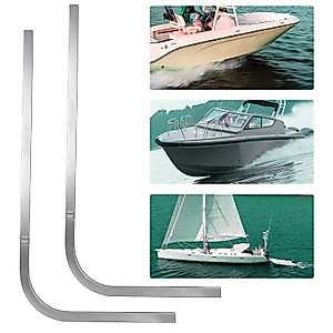ECOTRIC One Pair Boat Trailer Square Guide On Poles Aluminum 1 1/2" Square 46" Tall Pair