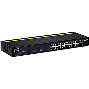 TRENDnet 24-Port 10/100 Mbps GREENnet Switch, 4.8Gbps Switching Capacity, Plug & Play, Metal, Rackmount, Lifetime Protection, TE100-S24g