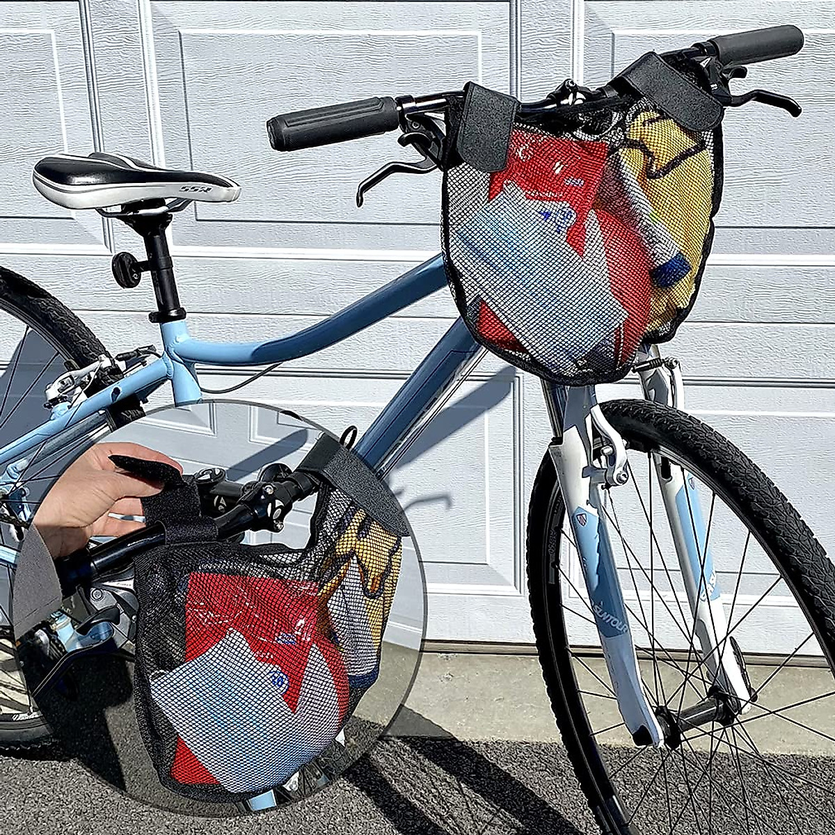 Evelots 2 Pack Stroller/Bike Storage Bag-Side Sling-Hook&Loop Easy Attach-/Phone