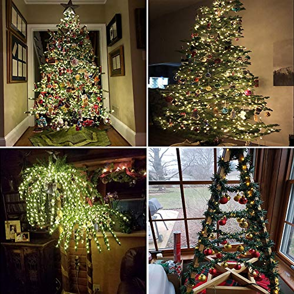 ER CHEN Dimmable LED String Lights Plug in, 66ft 200 LED Waterproof Fairy Lights with Remote, Indoor/Outdoor Copper Wire Christmas Lights for Bedroom, Patio, Garden, Yard (Green Wire, Warm White)