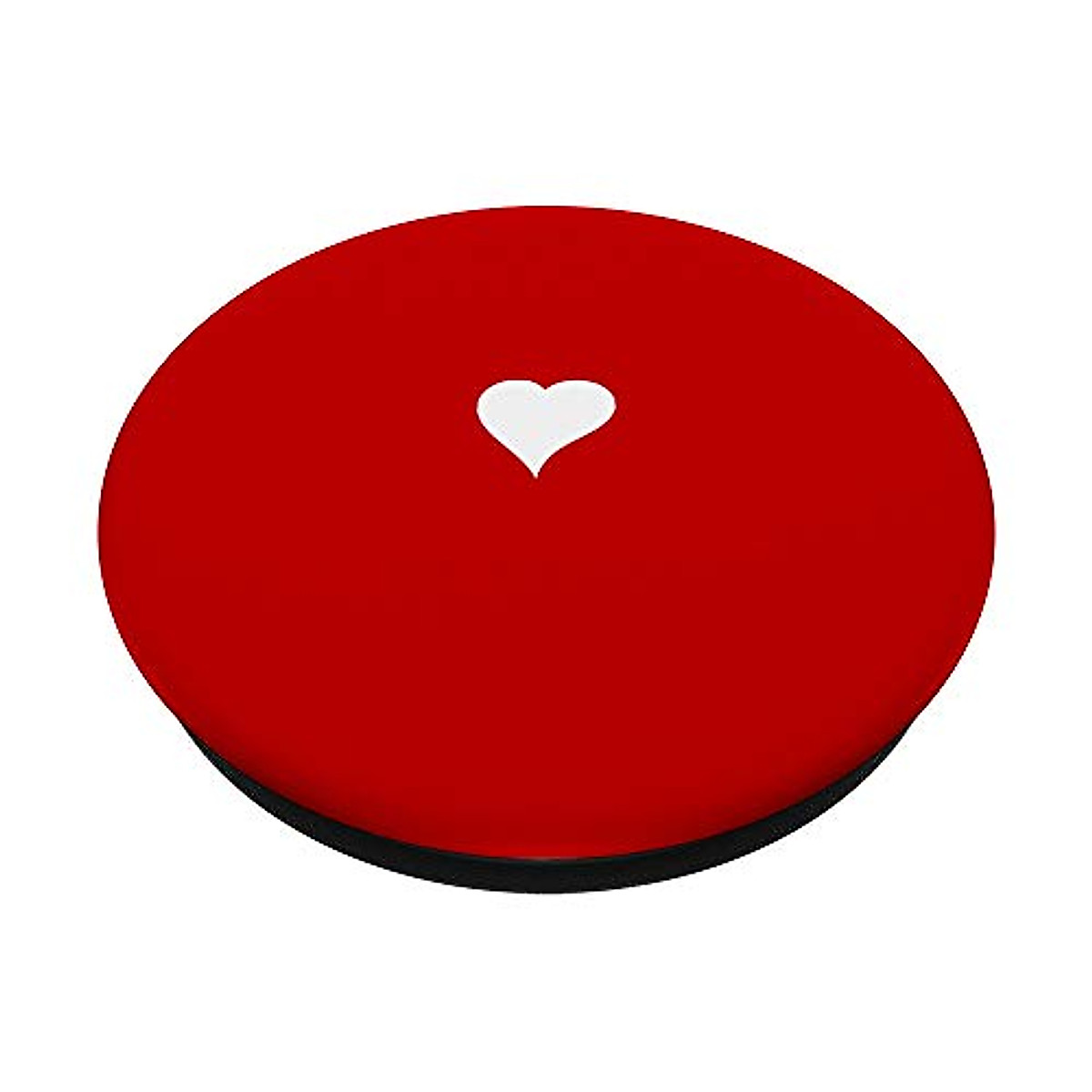 Cute Hand Drawn White Heart - Red Minimalist Love symbol PopSockets PopGrip: Swappable Grip for Phones & Tablets