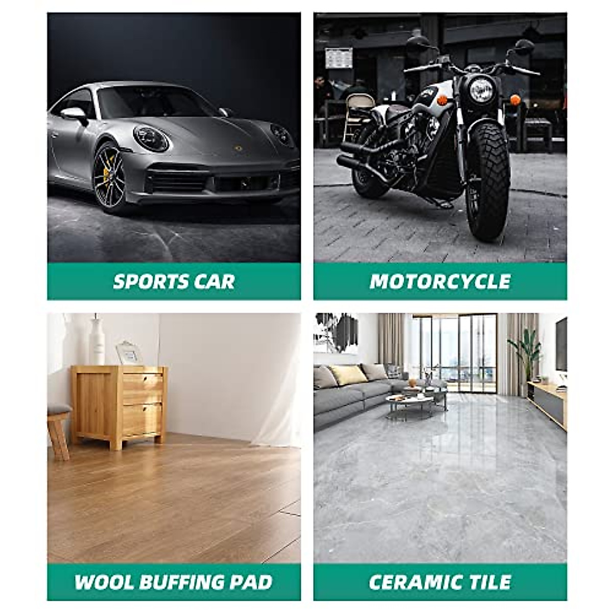 LUCKUT 3pcs 5 inch Polishing Pads, 5'' Track Buffer Pads Hook and Loop Buffing Pads, Foam Polish Pad for Compounding, Polishing and Waxing, for 5'' Backing Plate