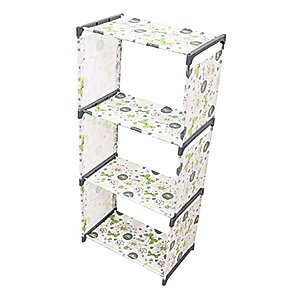CAXUSD Combination Shelf Shoe Rack Shelf Clothing Shelves Clothes Organizer Rack Free Standing Bookcase Hangers for Clothes Clothing Shelf Storage Shelf Display Stand Rack Simple Fabric