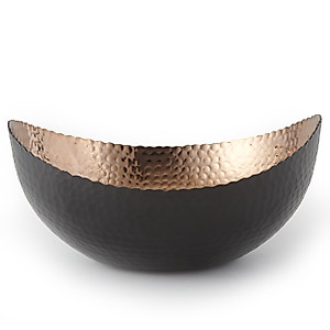 Elegance Eclipse Bowl, 10" x 9.75", Black/Copper